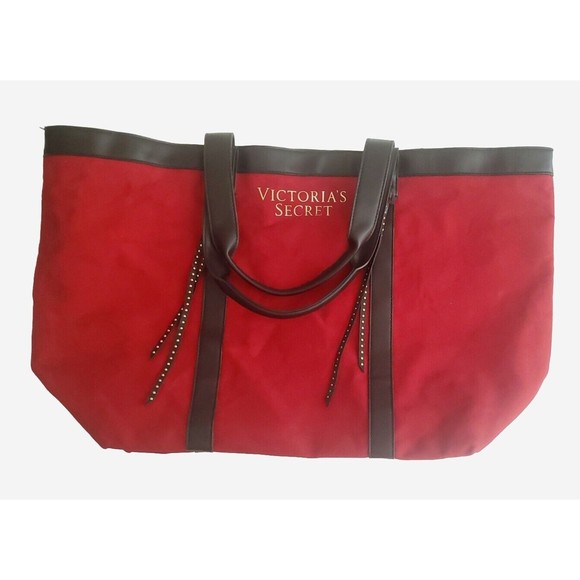 Victoria's Secret | Bags | Victorias Secret Tote Beach Bag Red Black ...
